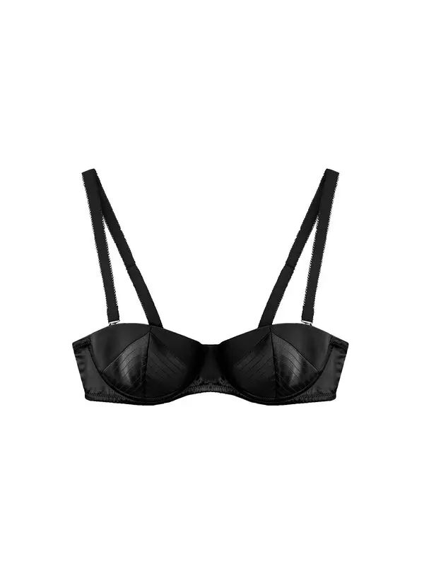 Fleur Du Mal Top Stitch Convertible Bra - Black