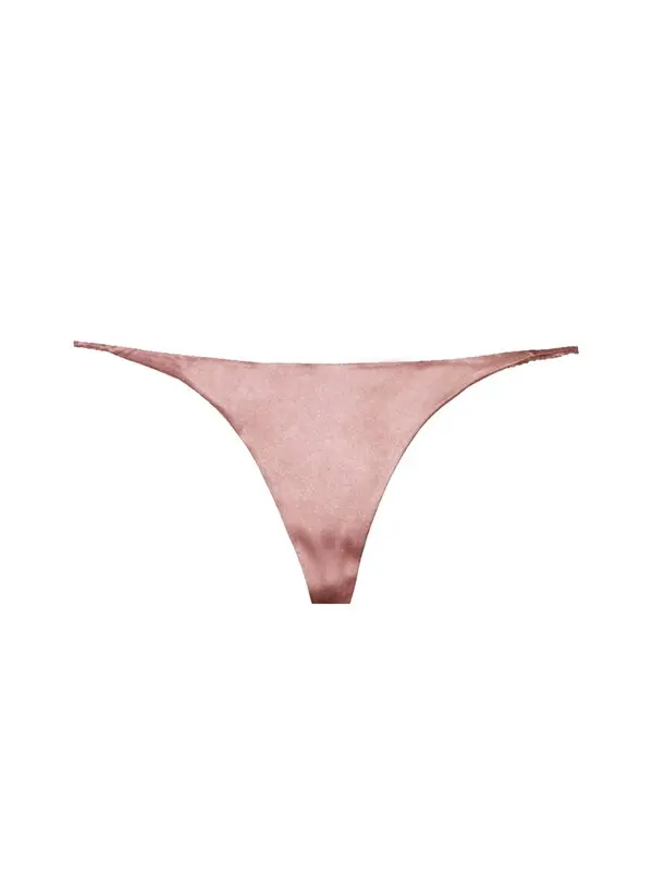 Fleur Du Mal Luxe V-string - Tan