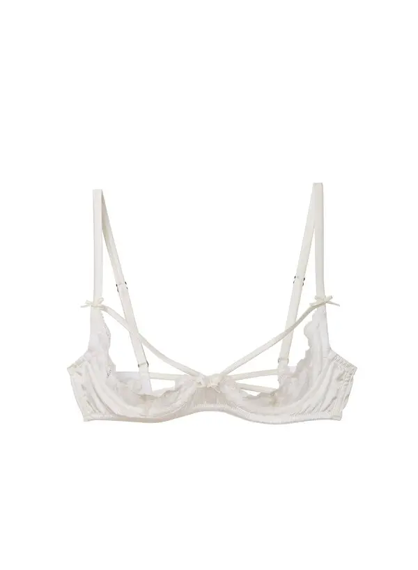 Fleur Du Mal Charlotte Peekaboo Bra - Ivory