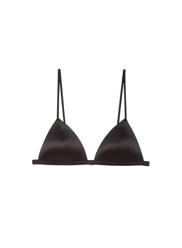 Fleur Du Mal Molded Luxe Triangle Bra - Black