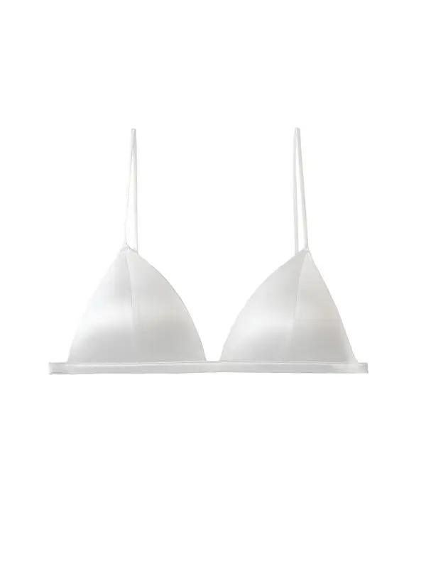 Fleur Du Mal Molded Luxe Triangle Bra - Ivory
