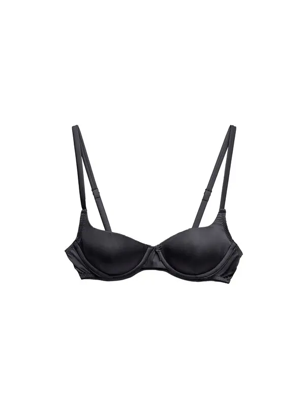 Fleur Du Mal Seamless Luxe Balconette Bra - Black