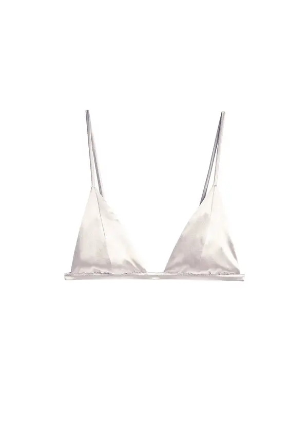 Fleur Du Mal Luxe Triangle Bra - Ivory