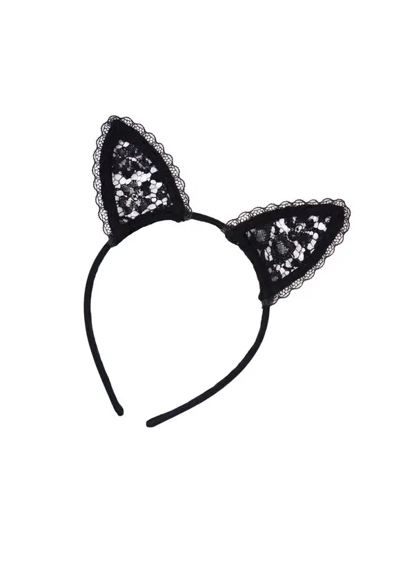 Fleur Du Mal Lace Cat Ears Headband