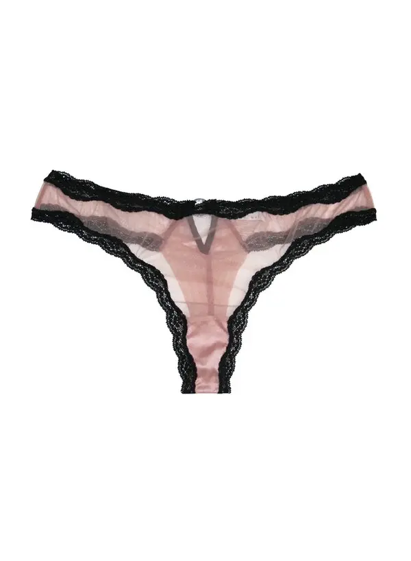 Fleur Du Mal Sheer Tulle Thong - Petal