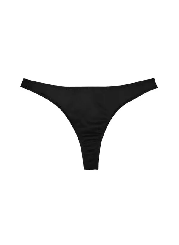Fleur Du Mal Luxe Thong - Black
