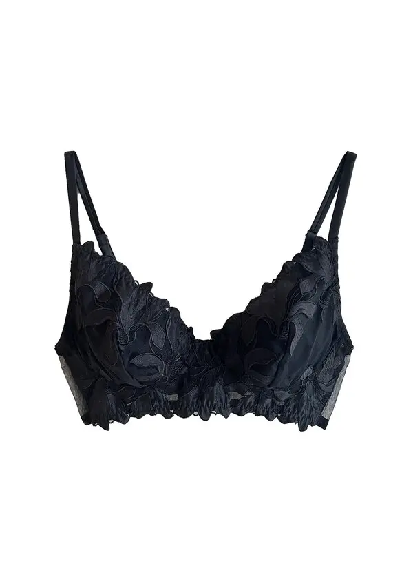 FLEUR DU MAL Lily Embroidery Post Surgical Bra