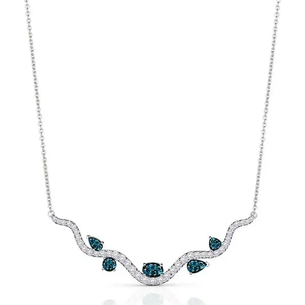 Hueb Mirage Topaz And Diamond Frontal Necklace - White Gold
