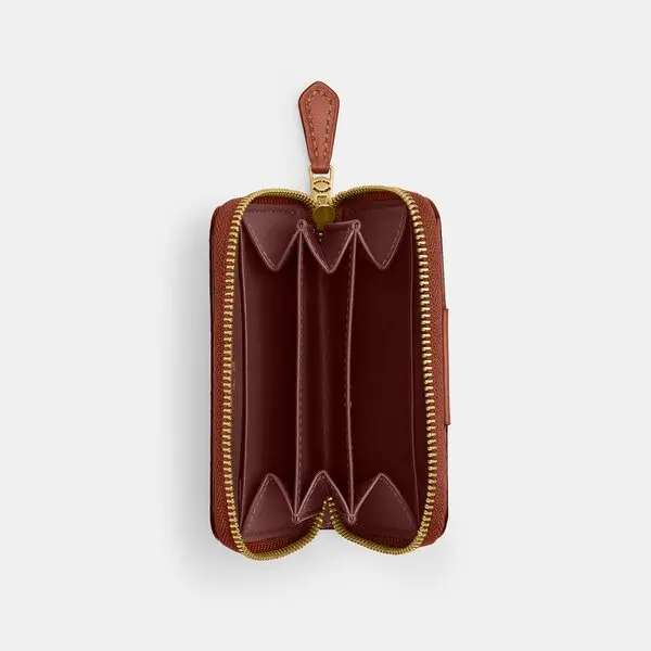 COACH Essential Zip Around Card Case In Signature Canvas