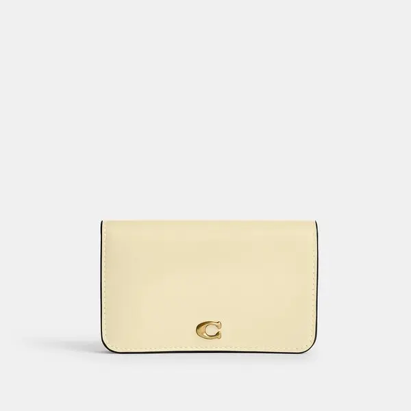 COACH Essential Slim Card Case - Brass/moonlight