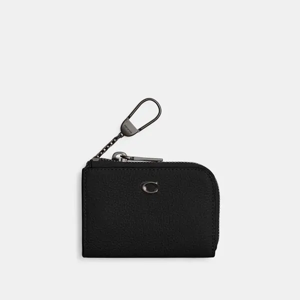 COACH® L-zip Key Case - Black