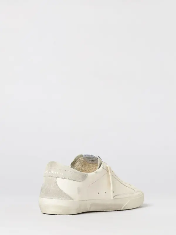 GOLDEN GOOSE Low-top Leather And Suede Lace-up Sneakers With Distressed Design - White