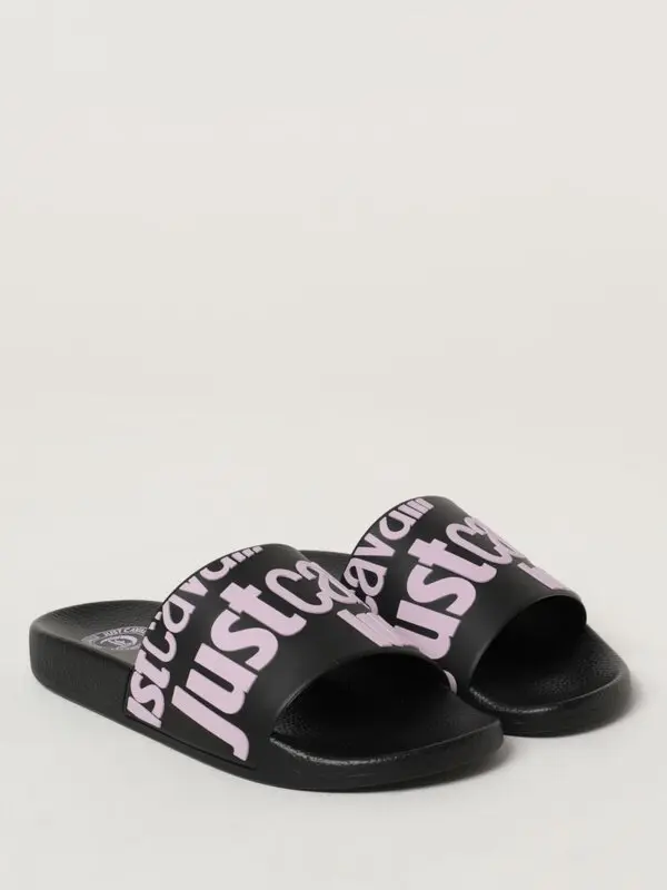 Just Cavalli Logo Slides - Black