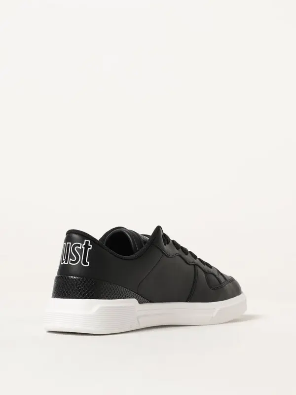 Just Cavalli Leather Sneakers - Black