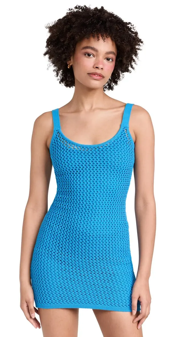 Staud Mini Jessica Dress In Blue - 80% Off | Editorialist