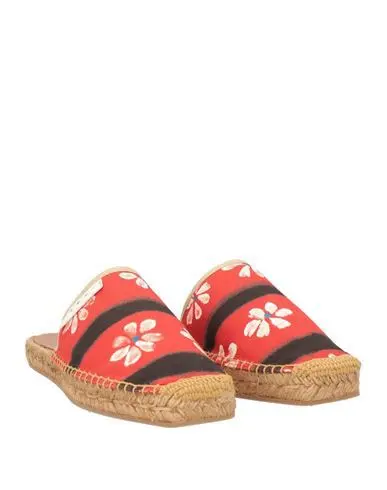 Marni Floral Print Canvas Espadrilles - Red
