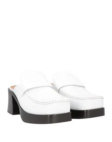 Marni Leather Mules With Block Heel - White