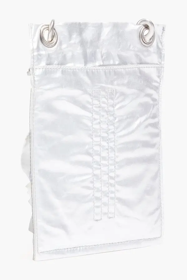 Rick Owens Iridescent Coated Cotton, Canvas And Plastic Messenger Bag