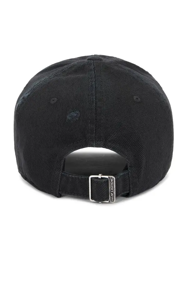 Saint Laurent Washed Denim Cap