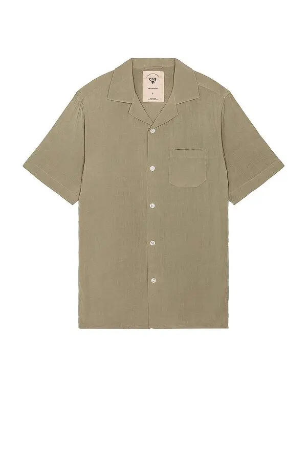 Oas Plain Shirt In Olive