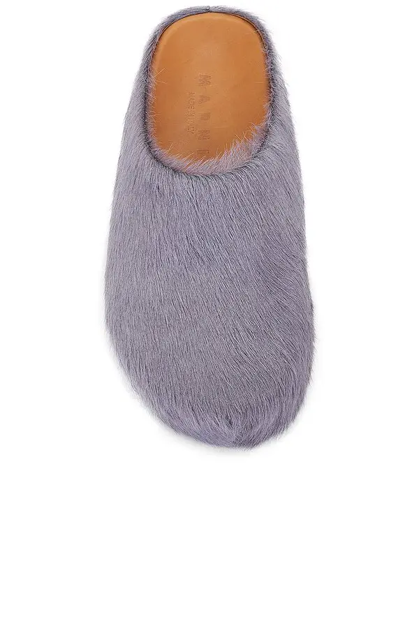 Marni Mercury Grey Calfskin Fussbett Sabot Slides Marni Fussbett Sabot In Mercury - 64% Off | Editorialist main image 2