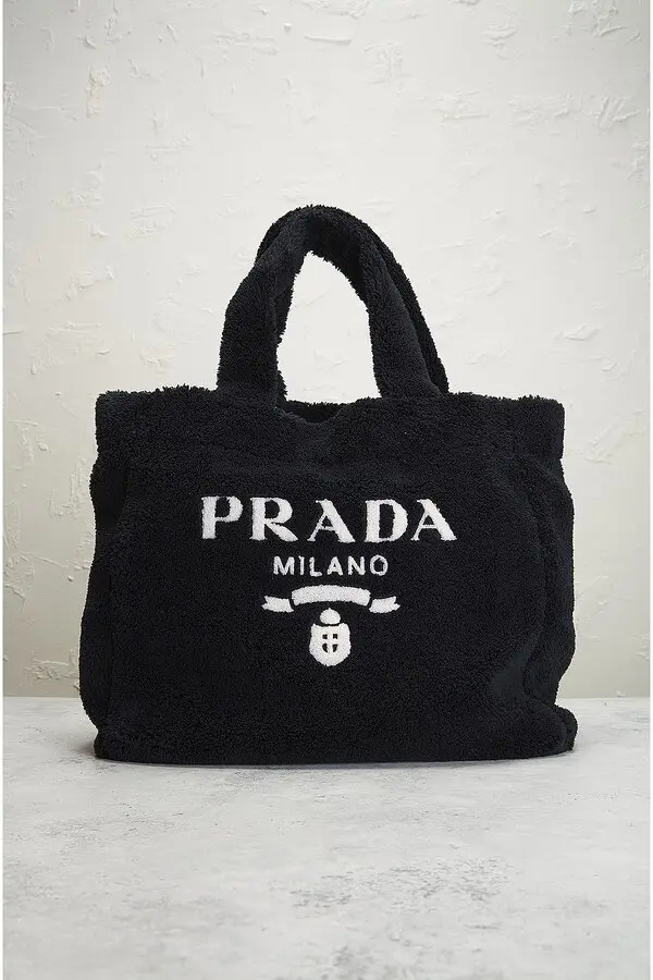 Prada Terry Tote Bag - Black | Editorialist