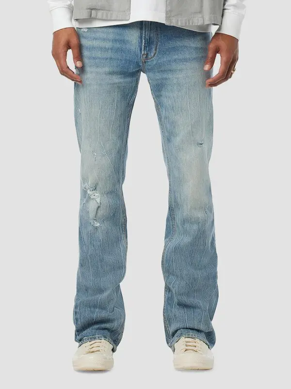 Hudson Jeans Walker Distressed Stretch Flare Jeans - Resort