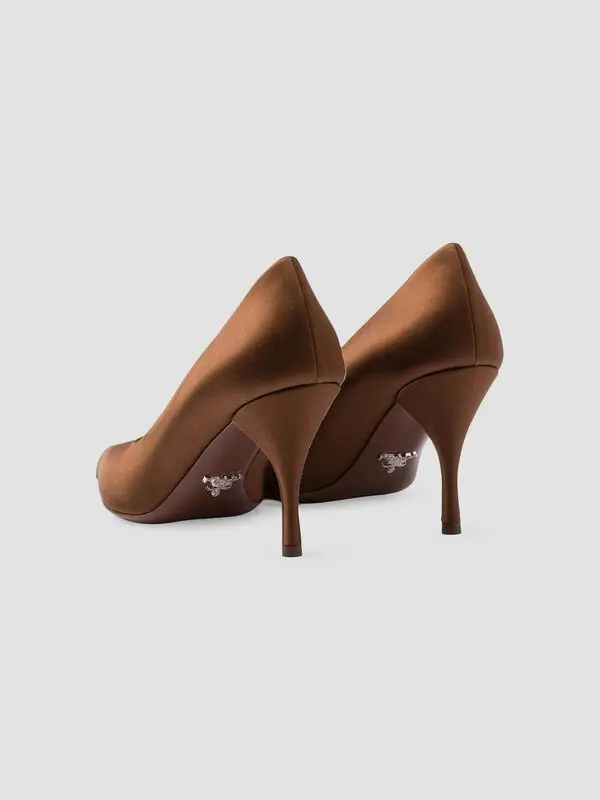 Prada Satin Pumps - Brown
