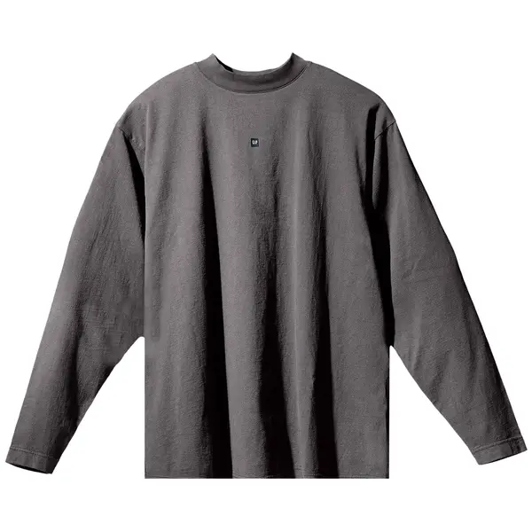 Yeezy Engineered Balenciaga Logo Long-sleeve Tee 'dark - Grey