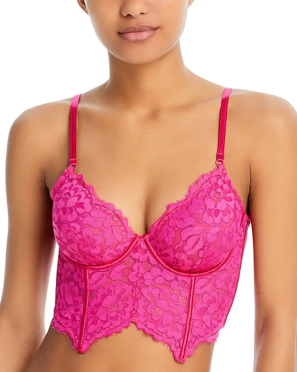 Cosabella Magnolia Lace Longline Underwired Bra - Flori Pink