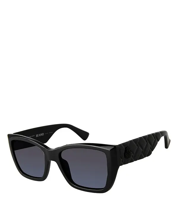 Kurt Geiger 54mm Rectangle Sunglasses - Black/gray Polarized Gradient