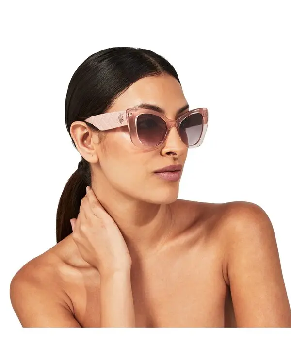 Kurt Geiger Gold Frame Pink-Orange Gradient Cat Eye Sunglasses Kurt Geiger London 51mm Cat Eye Sunglasses | Nordstrom main image 2
