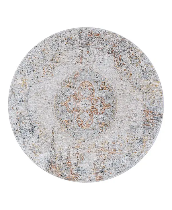 Livabliss Laila Laa-2306 Round Area Rug, 6'7 X 6'7 - Red