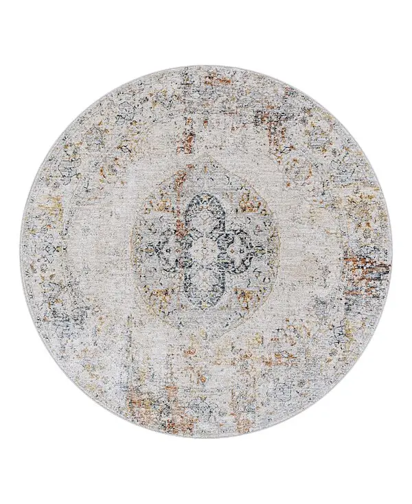 Livabliss Laila Laa-2306 Round Area Rug, 6'7 X 6'7 - Teal