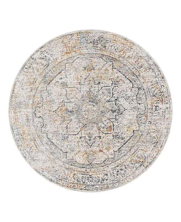 Livabliss Laila Laa-2310 Round Area Rug, 5'3 X 5'3 - Silver