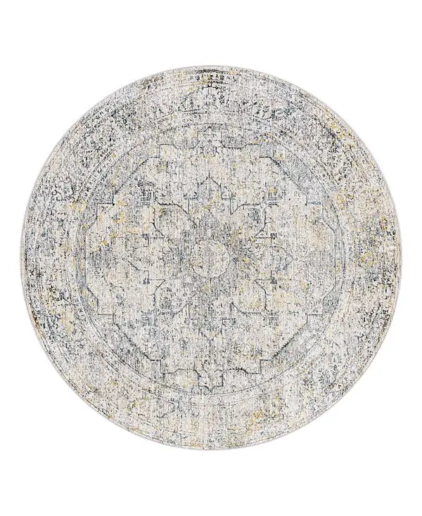 LIVABLISS Laila Laa-2310 Round Area Rug, 6'7 X 6'7 - Gray/teal