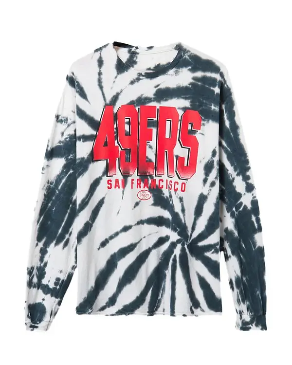 Junk Food Clothing Nfl San Francisco 49ers Game Time Long Sleeve - True Black Tie-dye