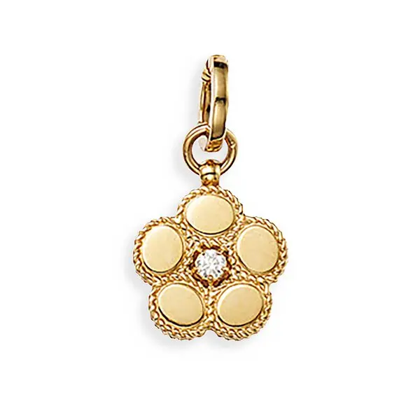 Roberto Coin 18k Yellow Diamond Daisy Flower Pendant - Gold
