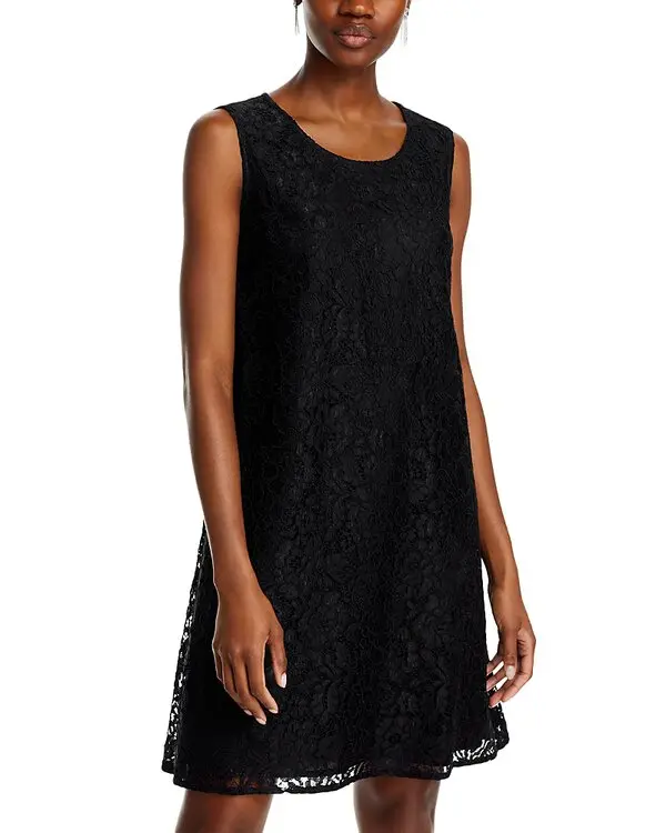 Caroline Rose Lace Tank Dress - Black