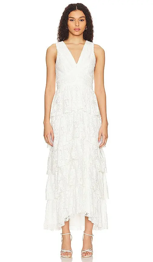 1.State Cascading Ruffle Maxi Dress