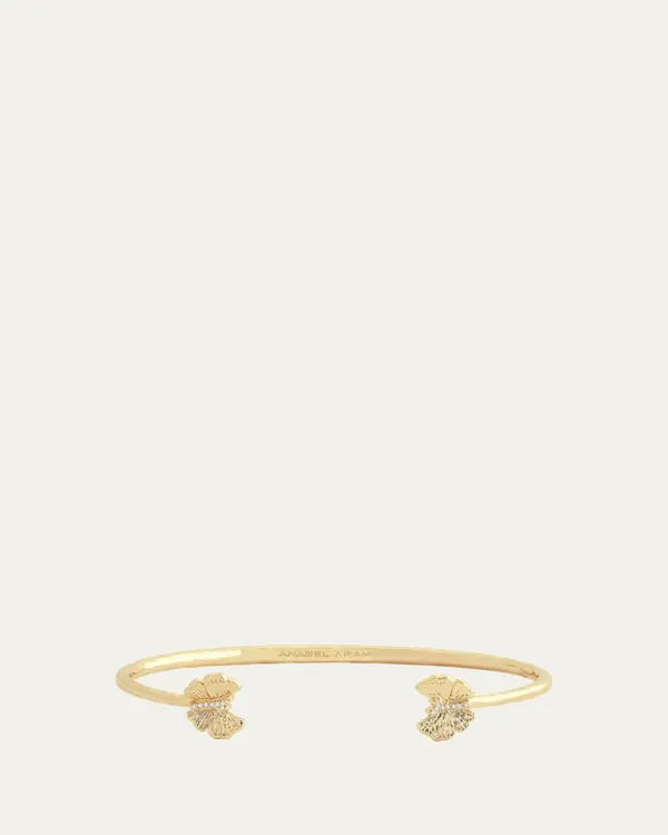ANABEL ARAM JEWELRY Cubic Zirconia Butterfly Bangle Bracelet - Gold
