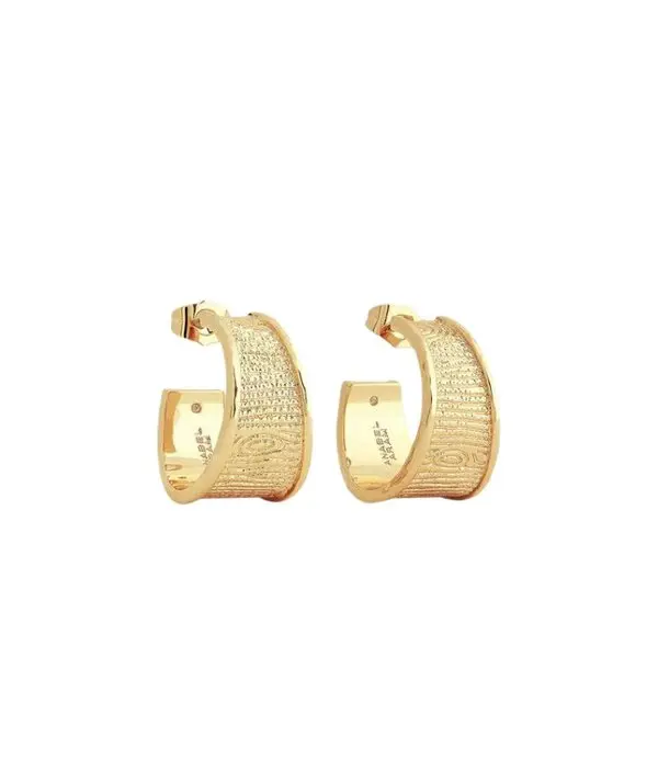 ANABEL ARAM JEWELRY Enchanted Forest Bark Hoop Earrings - Gold