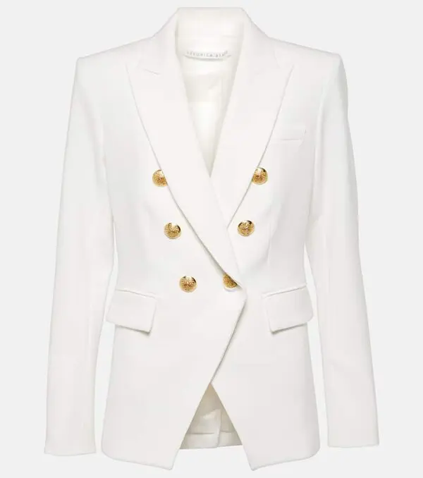 Veronica Beard Miller Double-breasted Blazer - White
