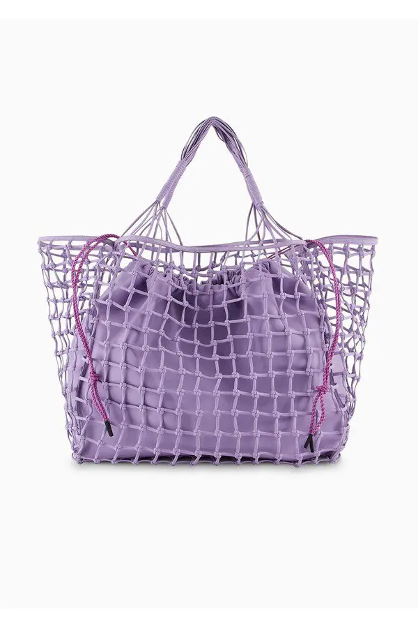 Emporio Armani Woven Nappa Leather-effect Shopper Bag