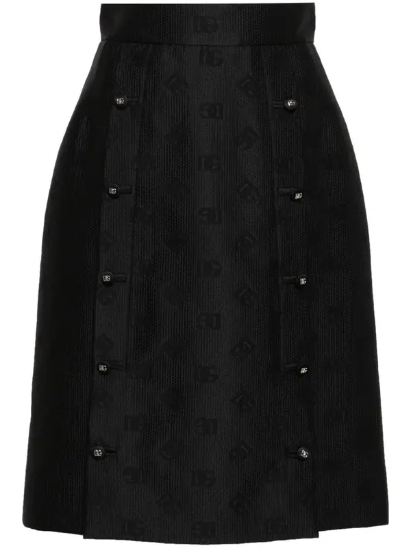 Dolce & Gabbana Jacquard Logo Skirt