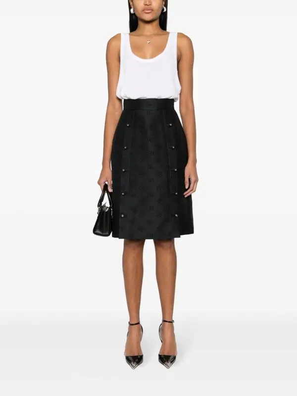 Dolce & Gabbana Jacquard Logo Skirt