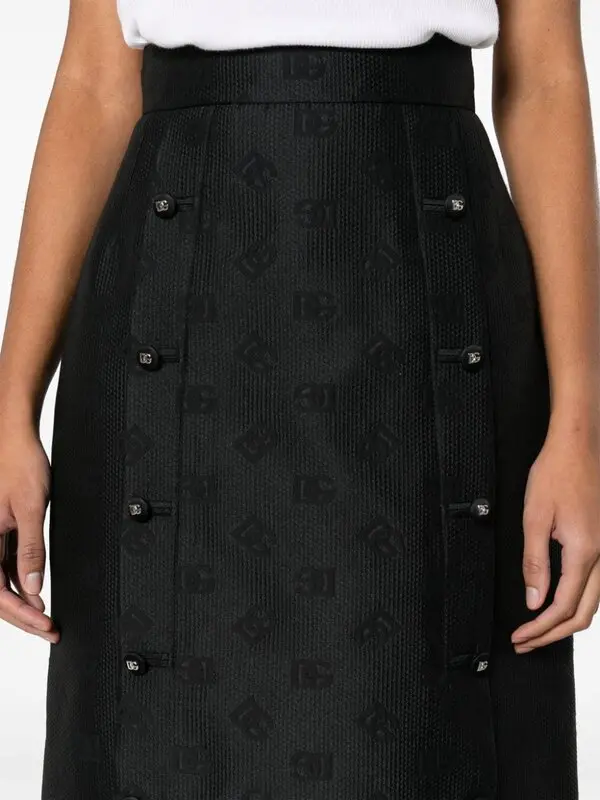 Dolce & Gabbana Jacquard Logo Skirt