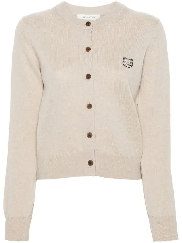 Maison Kitsuné Bold Fox Head Wool Cardigan
