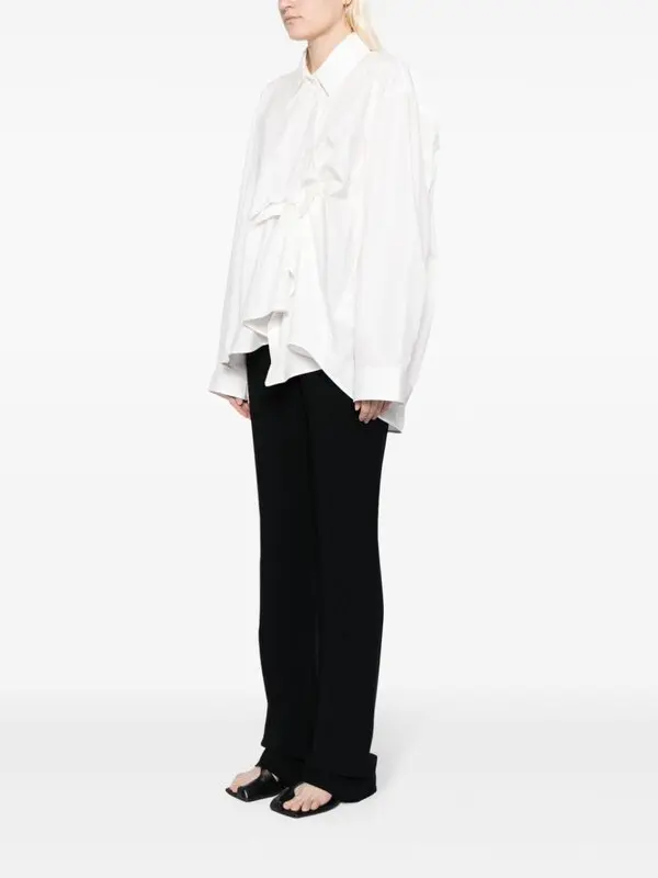 JNBY Gathered Detail Cotton Blouse - White
