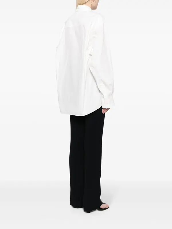 JNBY Gathered Detail Cotton Blouse - White